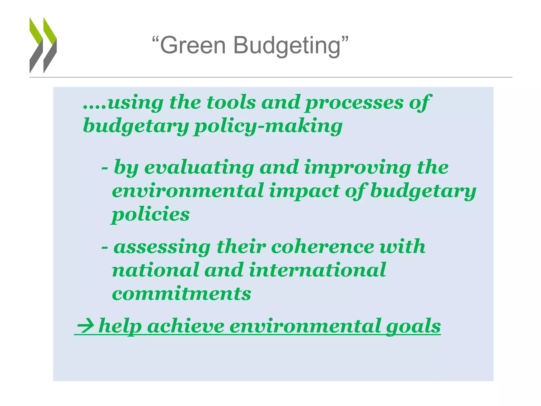 Green budgeting - Andrew Blazey, OECD Secretariat, | PPT
