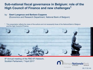 Subnational fiscal frameworks - Geert Langenus & Barbara Coppens, Belgium | PPT