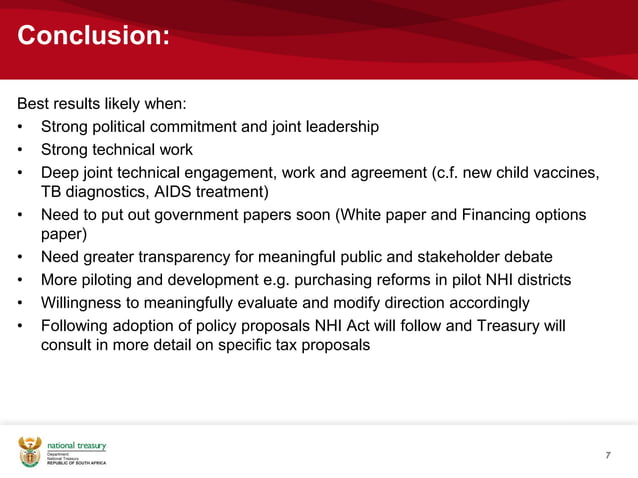 DELSA/GOV 3rd Health meeting - Mark BLECHER | PPT