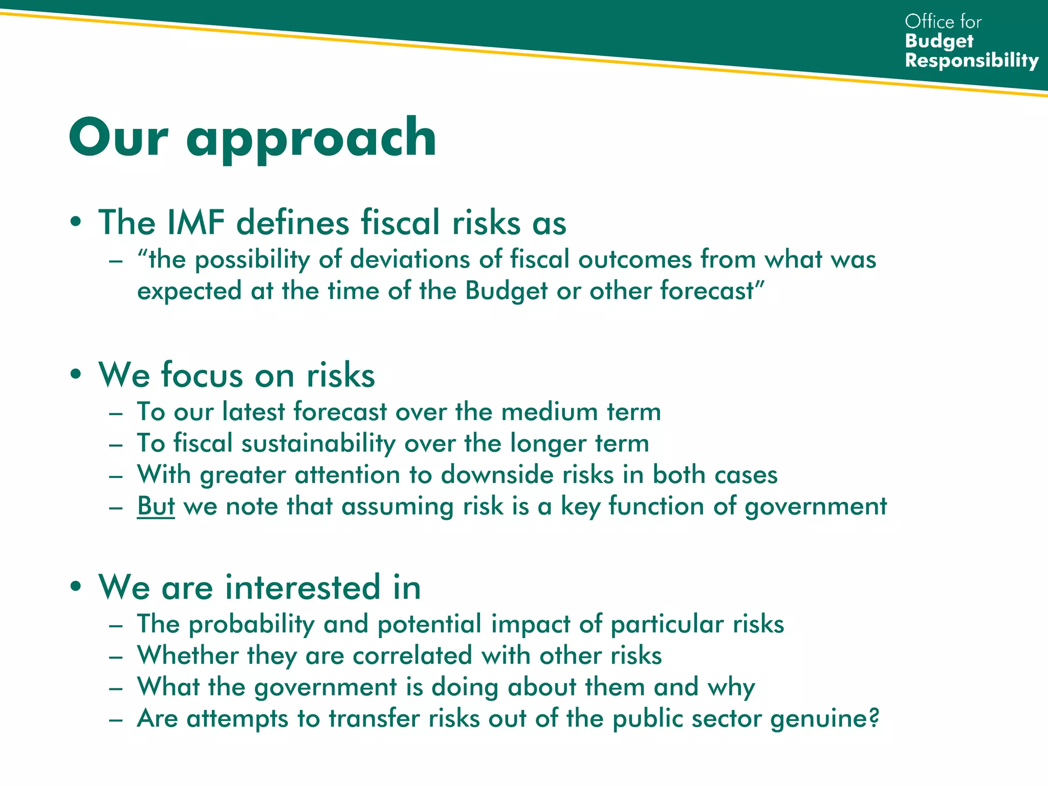 Fiscal Risk Management - Robert CHOTE, United Kingdom | PDF | Business ...