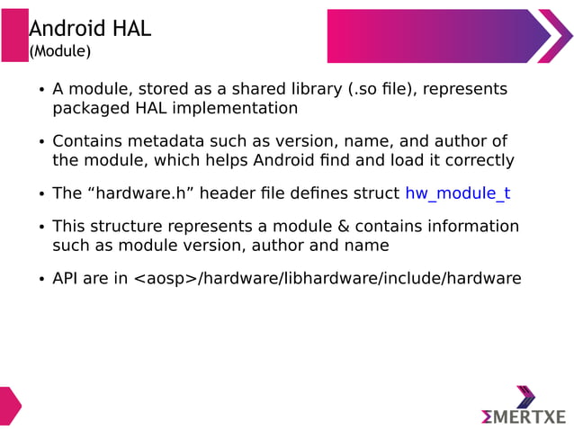 Embedded Android : System Development - Part II (HAL) | PDF