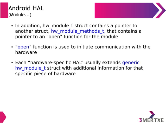 Embedded Android : System Development - Part II (HAL) | PDF
