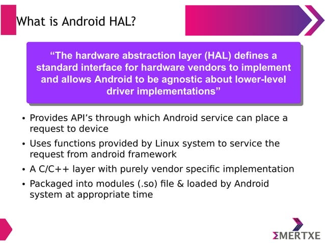 Embedded Android : System Development - Part II (HAL) | PDF