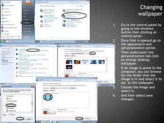 Personalising Desktop | PPTX