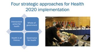 Implementing Health 2020 – promoting intersectoral action in the ...