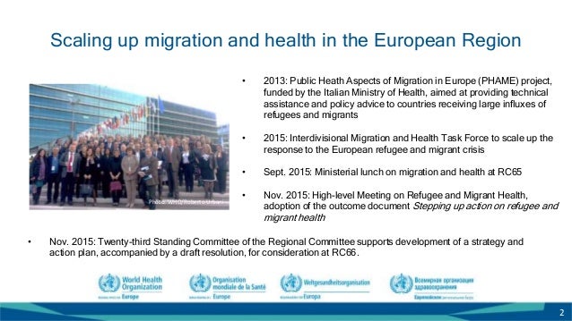 Strategy And Action Plan For Refugee And Migrant Health In The Who Eu…