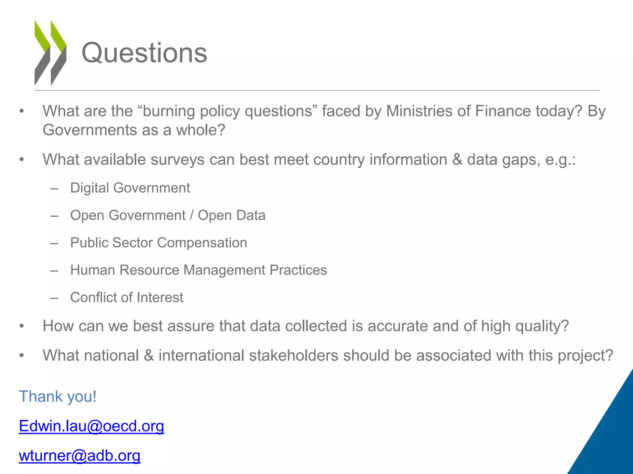 South East Asian Government at a Glance, Edwin Lau, OECD Secretariat | PDF