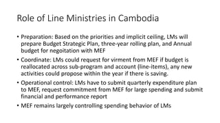 Finance function in line ministries - Ung Luyna, Cambodia | PPT