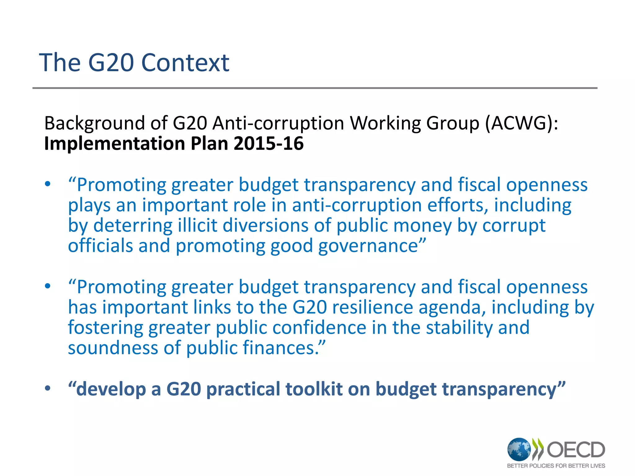 A toolkit on budget transparency: for integrity, openness and sound ...