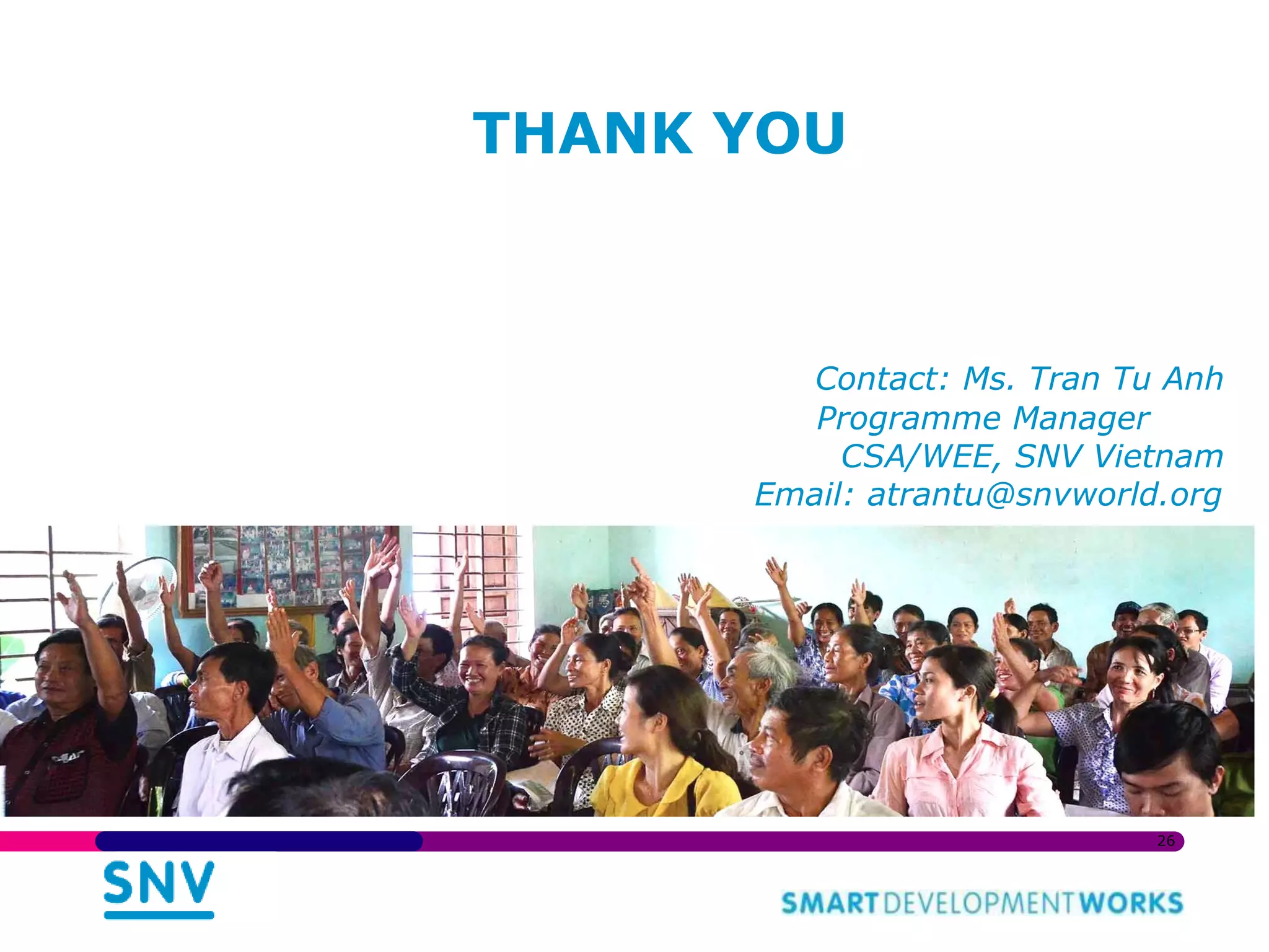 NAP Training Viet Nam - Designing and Monitoring Gender Indicators in Climate Change Responsive ...