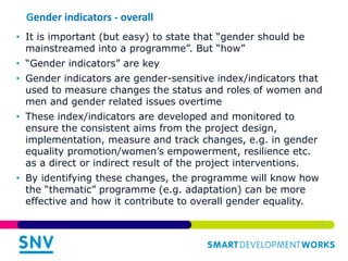 NAP Training Viet Nam - Designing and Monitoring Gender Indicators in ...
