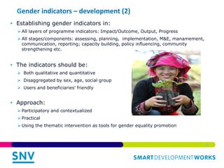 NAP Training Viet Nam - Designing and Monitoring Gender Indicators in Climate Change Responsive ...