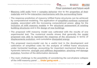 Numerical Modelling of Masonry Infill Walls Participation in the Seismic Behaviour of RC ...