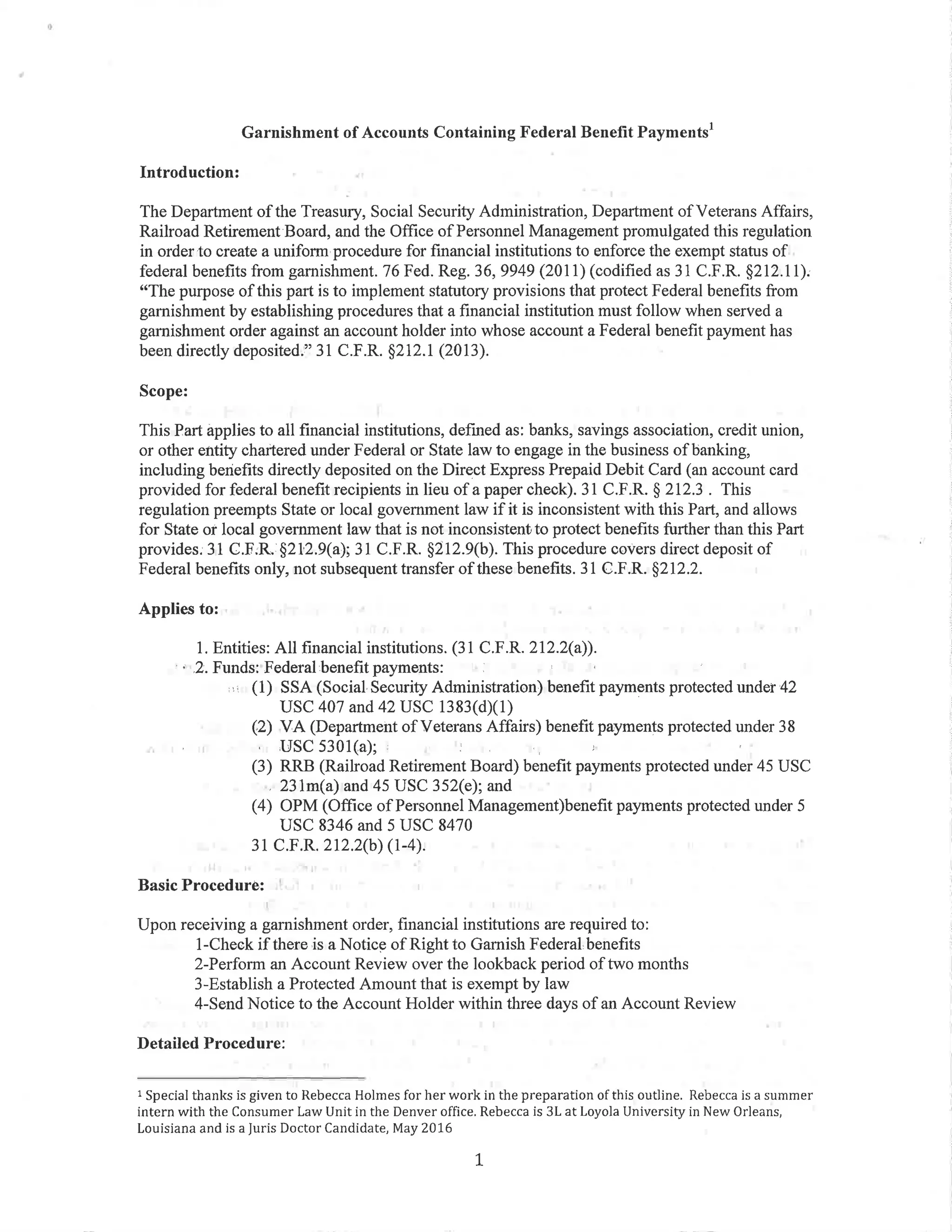 Garnishment Handout Sample | PDF