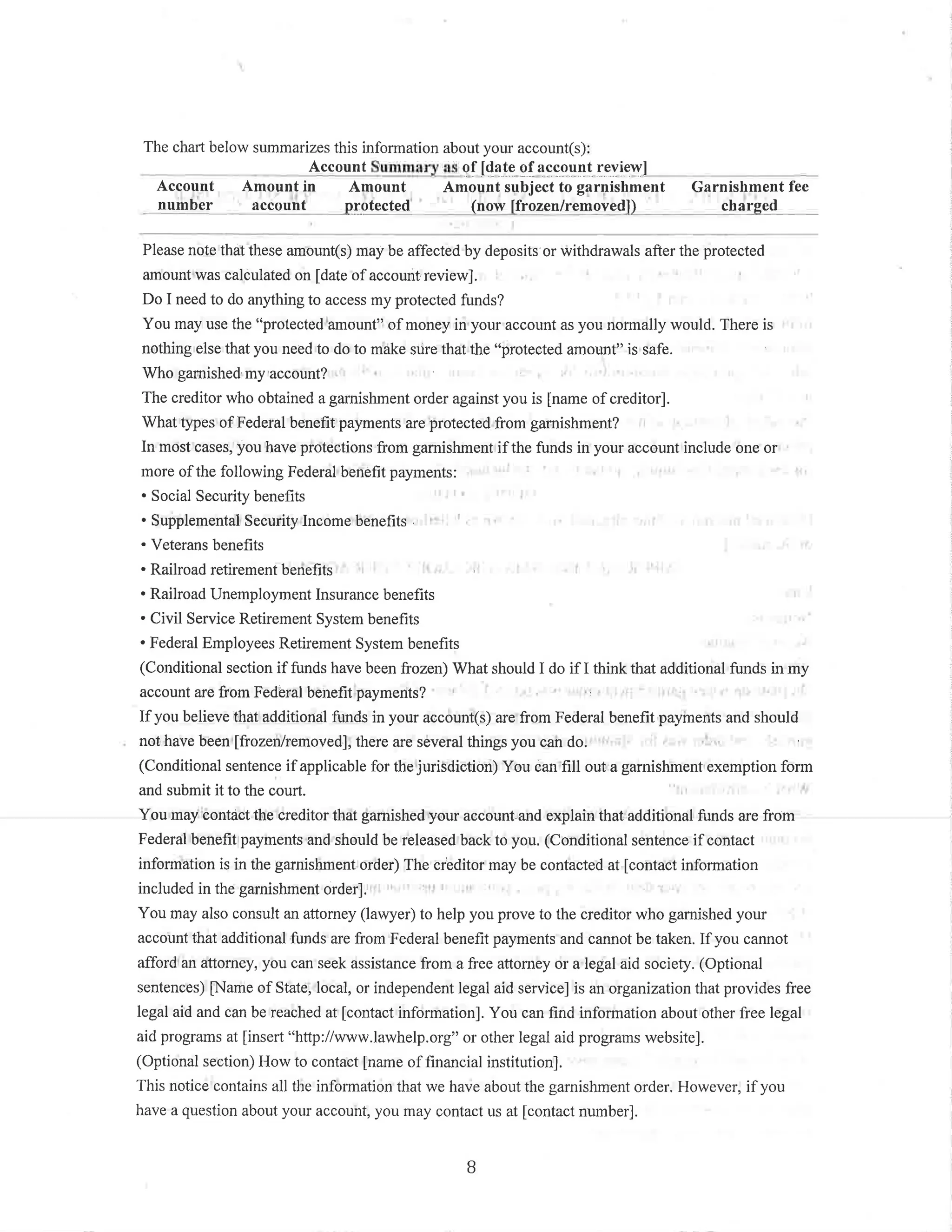 Garnishment Handout Sample | PDF