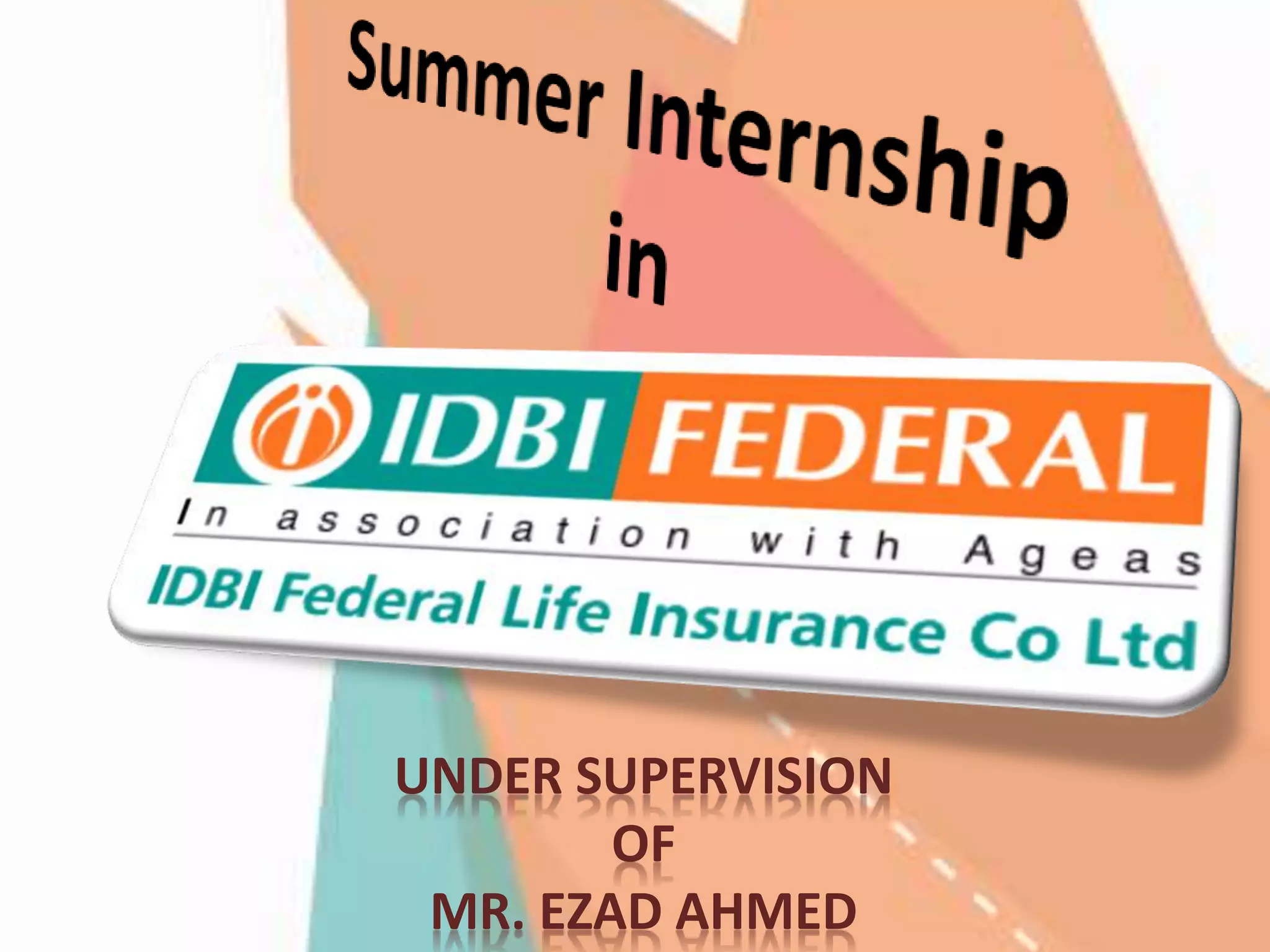 IDBI Federal Life insurance SIP presentation | PPT