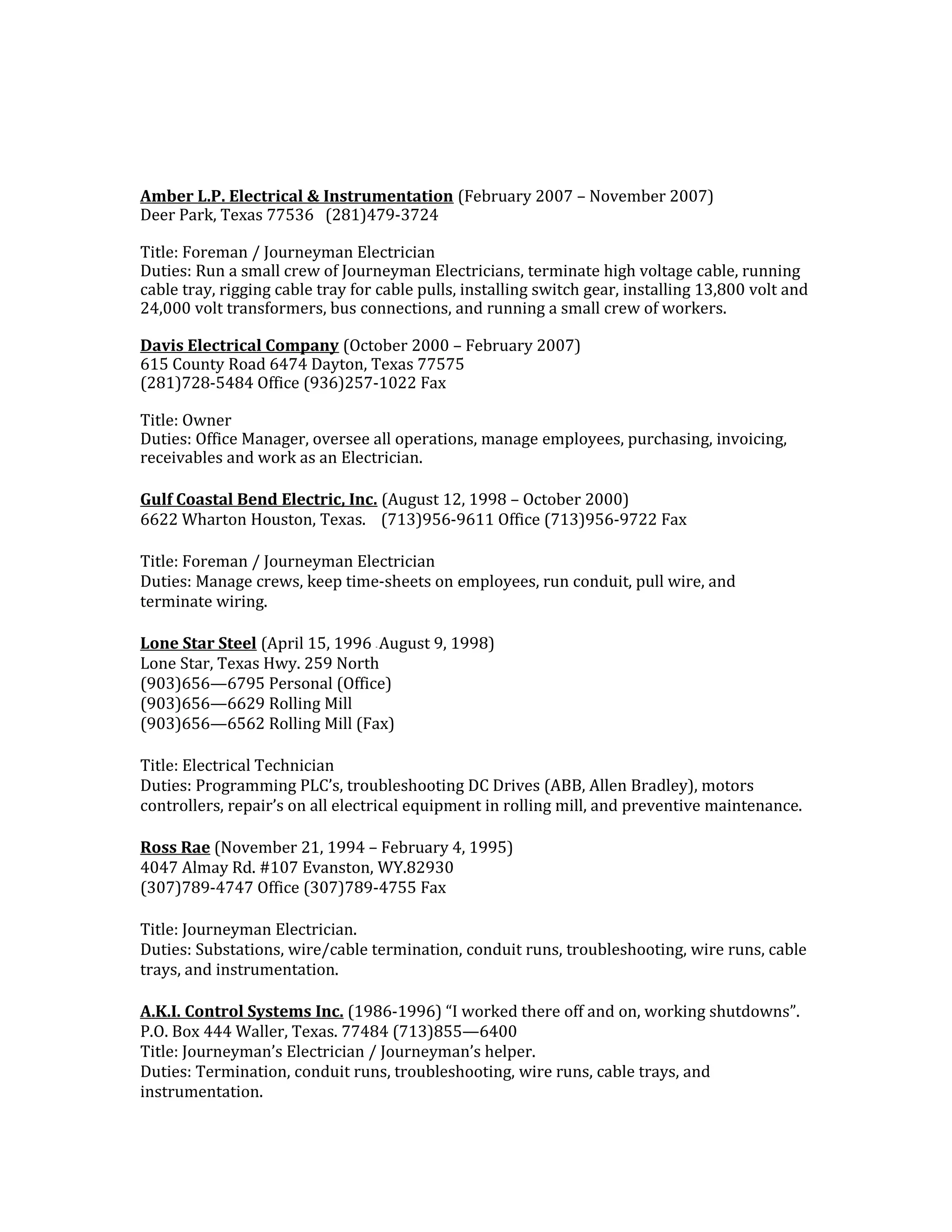 REX A DAVIS Resume | PDF