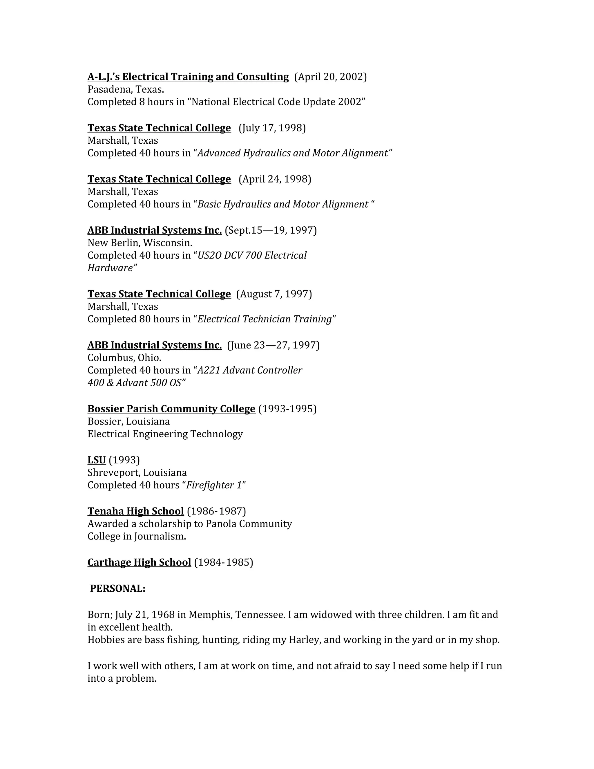 REX A DAVIS Resume | PDF