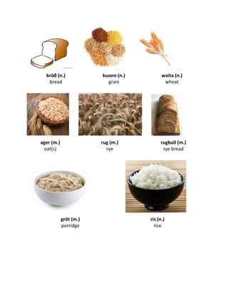 Elfdalian food vocabulary - English | PDF