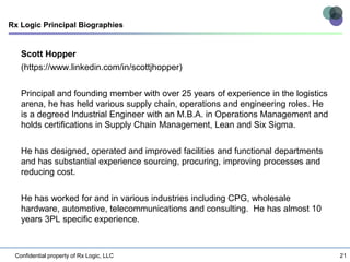 RxLogic Pitch Deck 112216 | PDF | Logistics and Transportation Industry ...