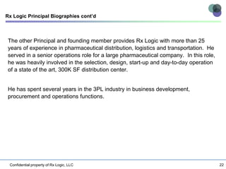 RxLogic Pitch Deck 112216 | PDF | Logistics and Transportation Industry ...