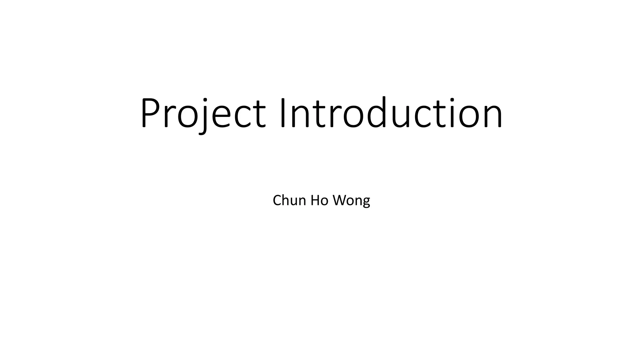 Project Introduction | PPT