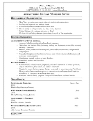 Neili Yatziv Resume 1 | DOC