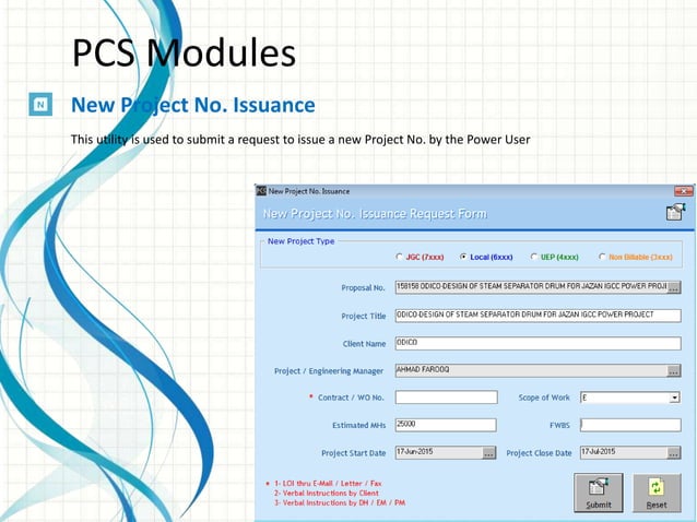 Project Control System | PPSX