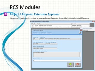 Project Control System | PPSX