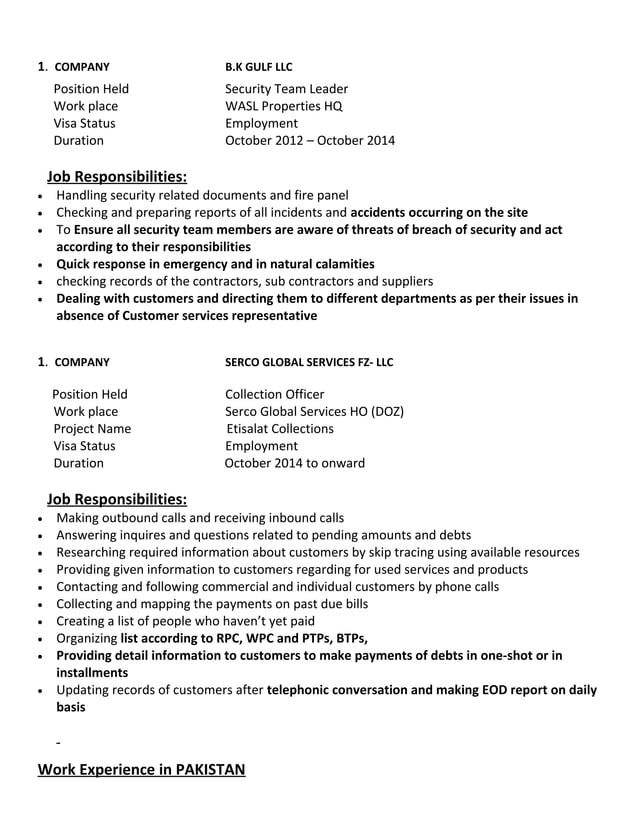shahid's resume | DOC