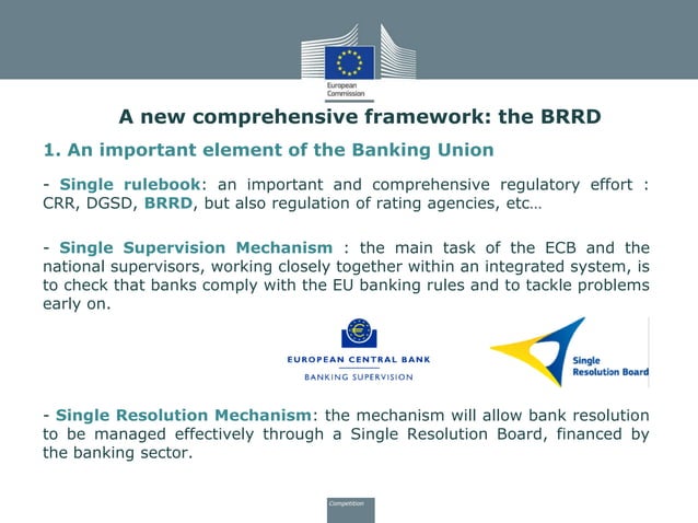 A new European framework for resolution cases: the BRRD | PDF ...