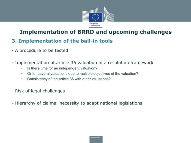 A new European framework for resolution cases: the BRRD | PDF ...