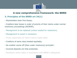 A new European framework for resolution cases: the BRRD | PDF