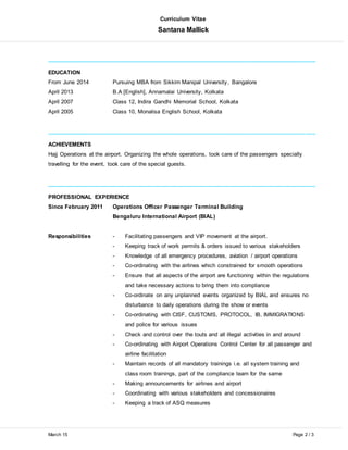 santana mallick-resume | PDF