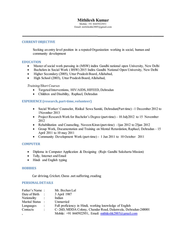 Mithileshkumar-CV - Copy | DOCX