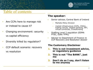 Risk Management in the Field of CCPs | PDF | Financial Industry ...