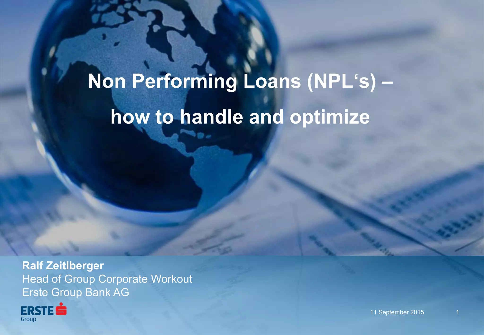 Non Performing Loans (NPL‘s) – how to handle and optimize | PDF