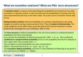 Transition matrices and PD’s term structure - Anna Cornaglia | PPTX
