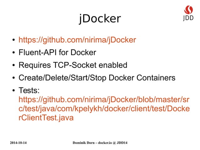 JDD2014: Docker.io - versioned linux containers for JVM devops - Dominik Dorn | PPT