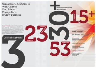 Sports Analytics 2015 Brochure | PDF