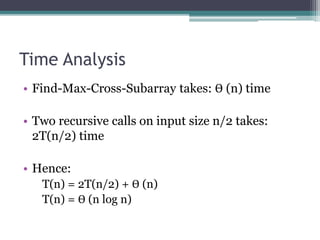 The Maximum Subarray Problem | PPTX