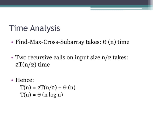 The Maximum Subarray Problem Ppt