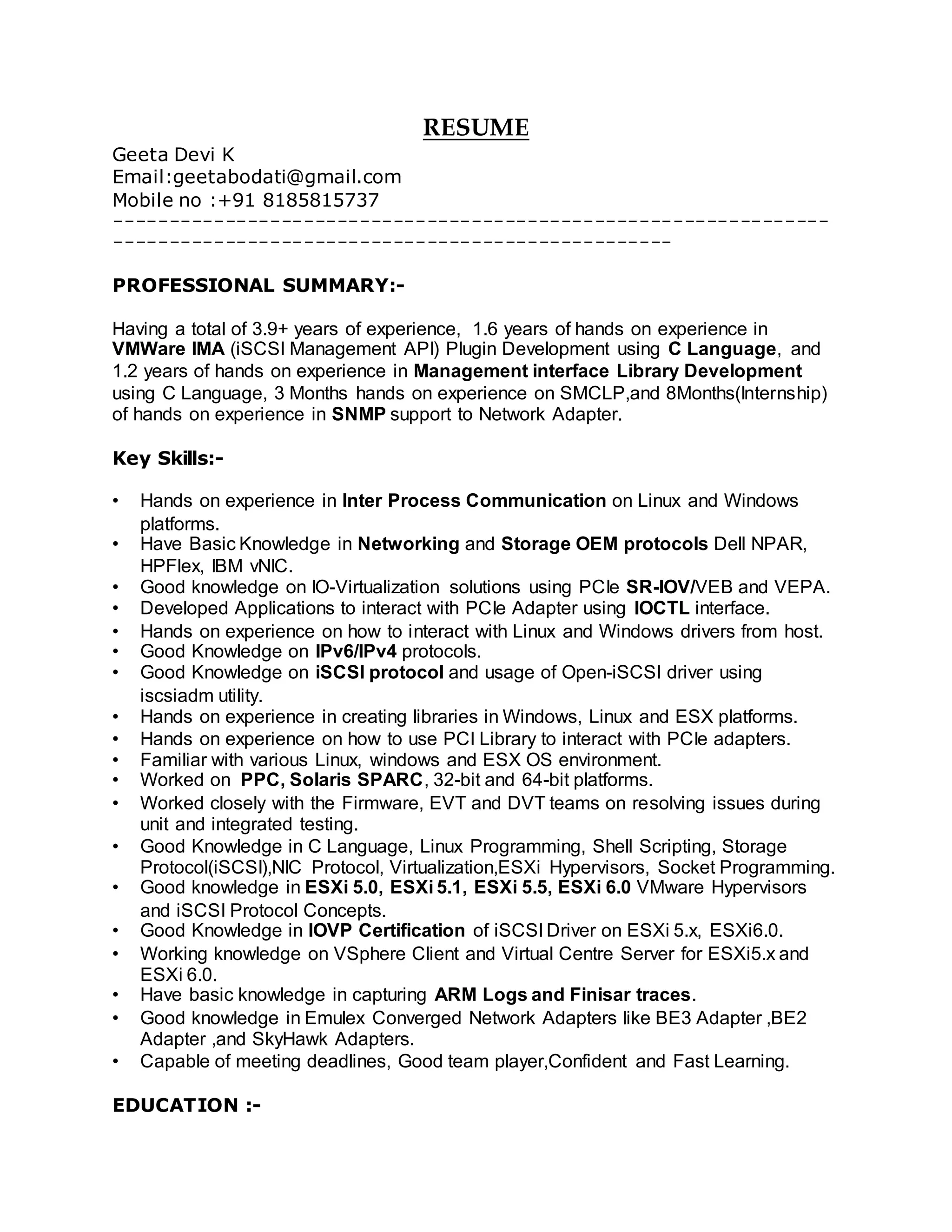 Geeta_Resume | DOCX