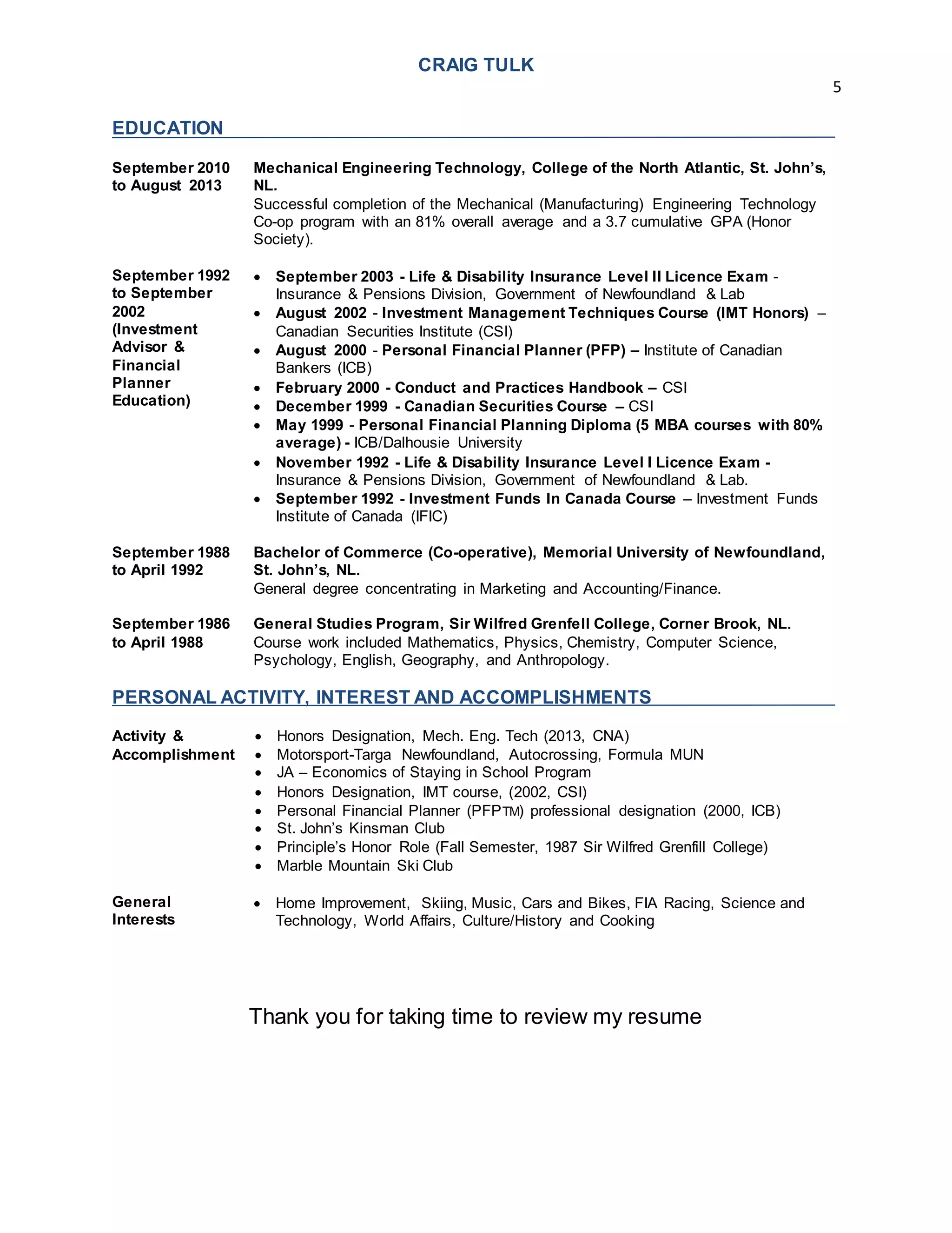 CraigTulk_Current Resume2016 | DOCX