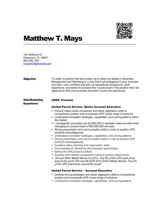 Matthew Mays- Resume- LinkedIn | DOC