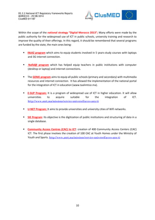 D2 2 2 national ict regulatory report morocco v1.2_final | PDF