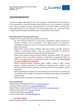 D2 2 2 national ict regulatory report morocco v1.2_final | PDF