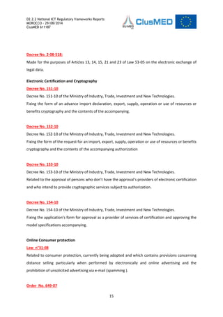 D2 2 2 national ict regulatory report morocco v1.2_final | PDF