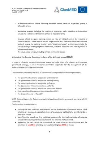 D2 2 2 national ict regulatory report morocco v1.2_final | PDF