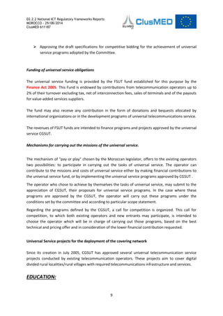 D2 2 2 national ict regulatory report morocco v1.2_final | PDF